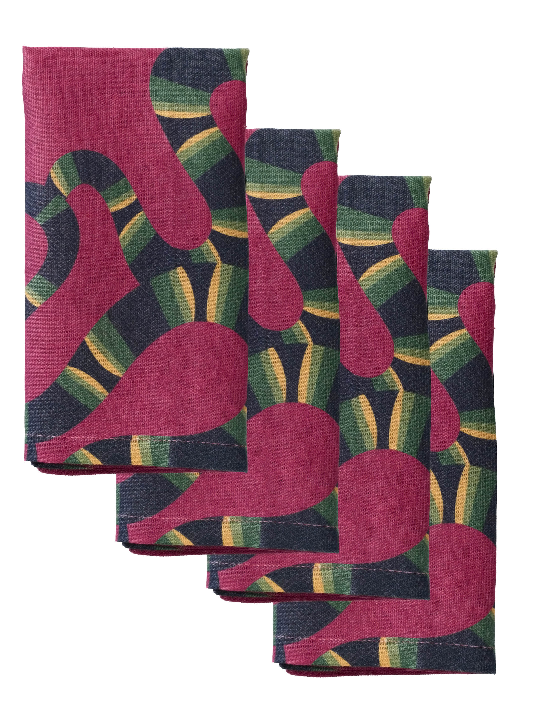 Naga Set of Four Napkins in Berry | Permanent Resident